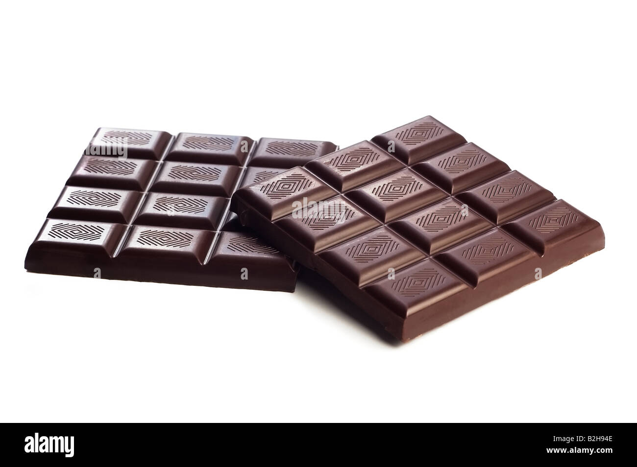Two isolated chocolate bars Stock Photo - Alamy