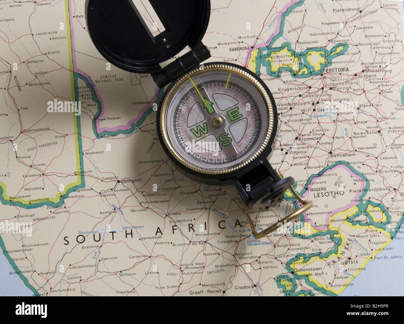 Map compass africa hi-res stock photography and images - Alamy