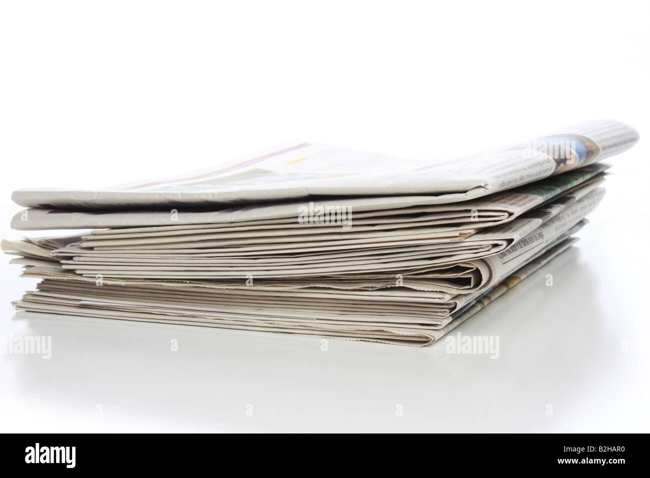 Stack of local regional national and international newspapers Stock ...