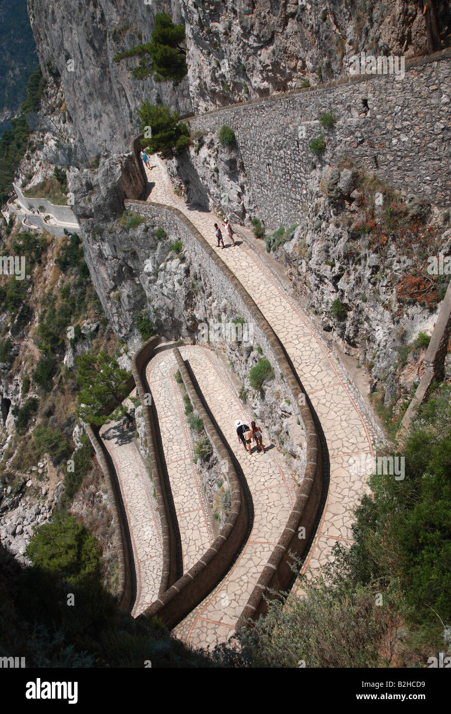 Via Krupp Capri winding road path twisting Stock Photo - Alamy