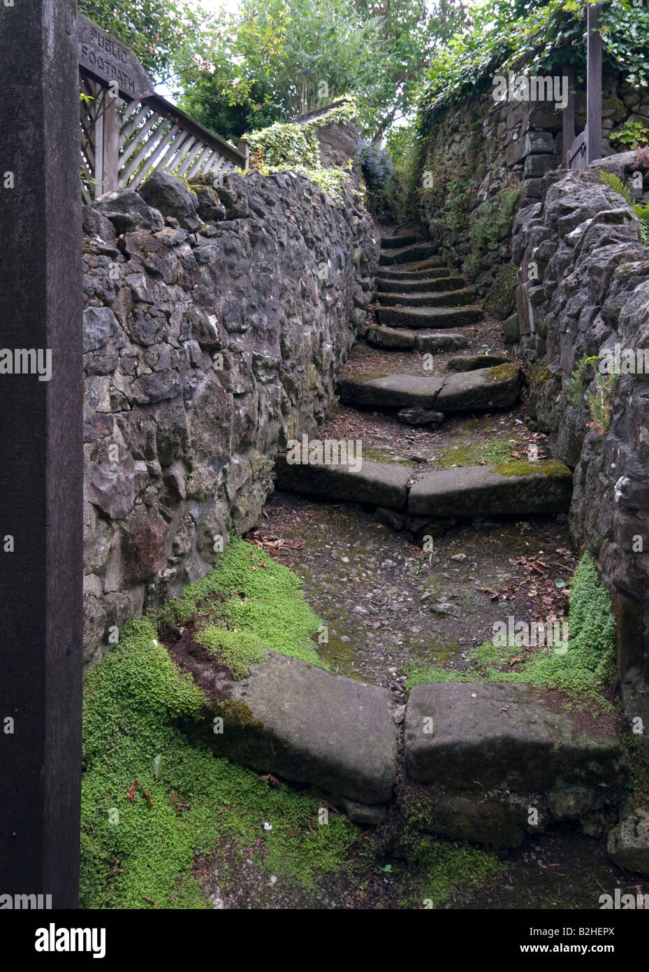 Old worn path in Derbyshire Peak District Stock Photo - Alamy