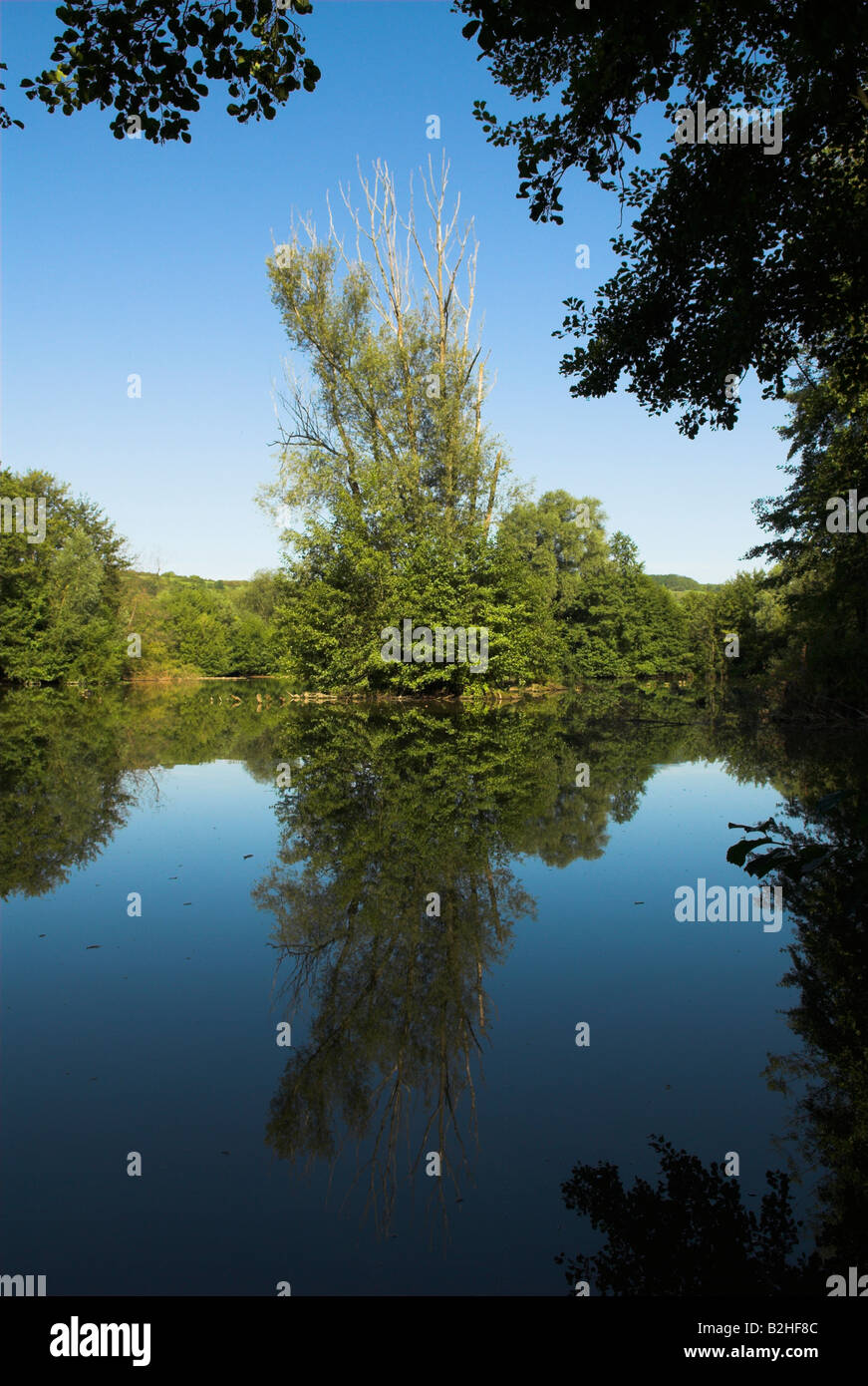lake reflection landscape scenery sea view Stock Photo - Alamy