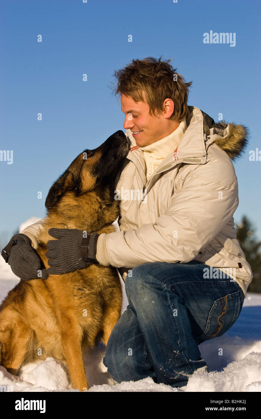 Male man shepherd dog hi-res stock photography and images - Alamy