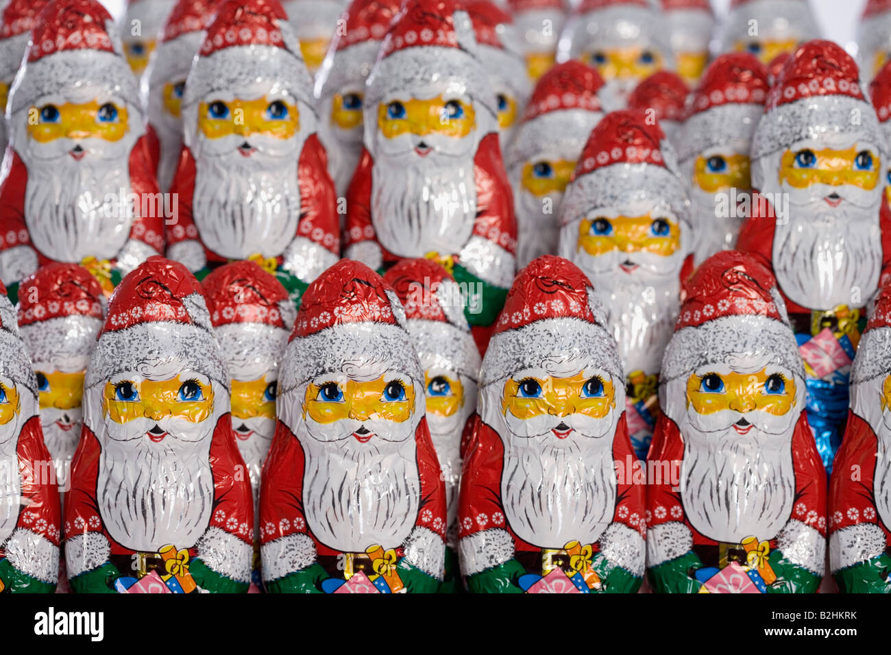 still life of chocolate santa clauses Stock Photo - Alamy