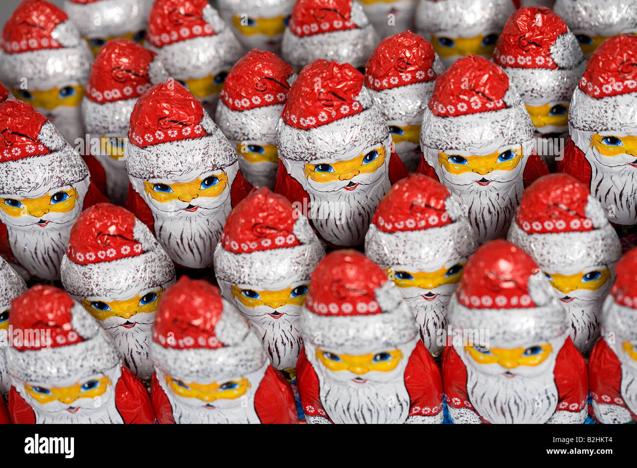 still life of chocolate santa clauses Stock Photo - Alamy