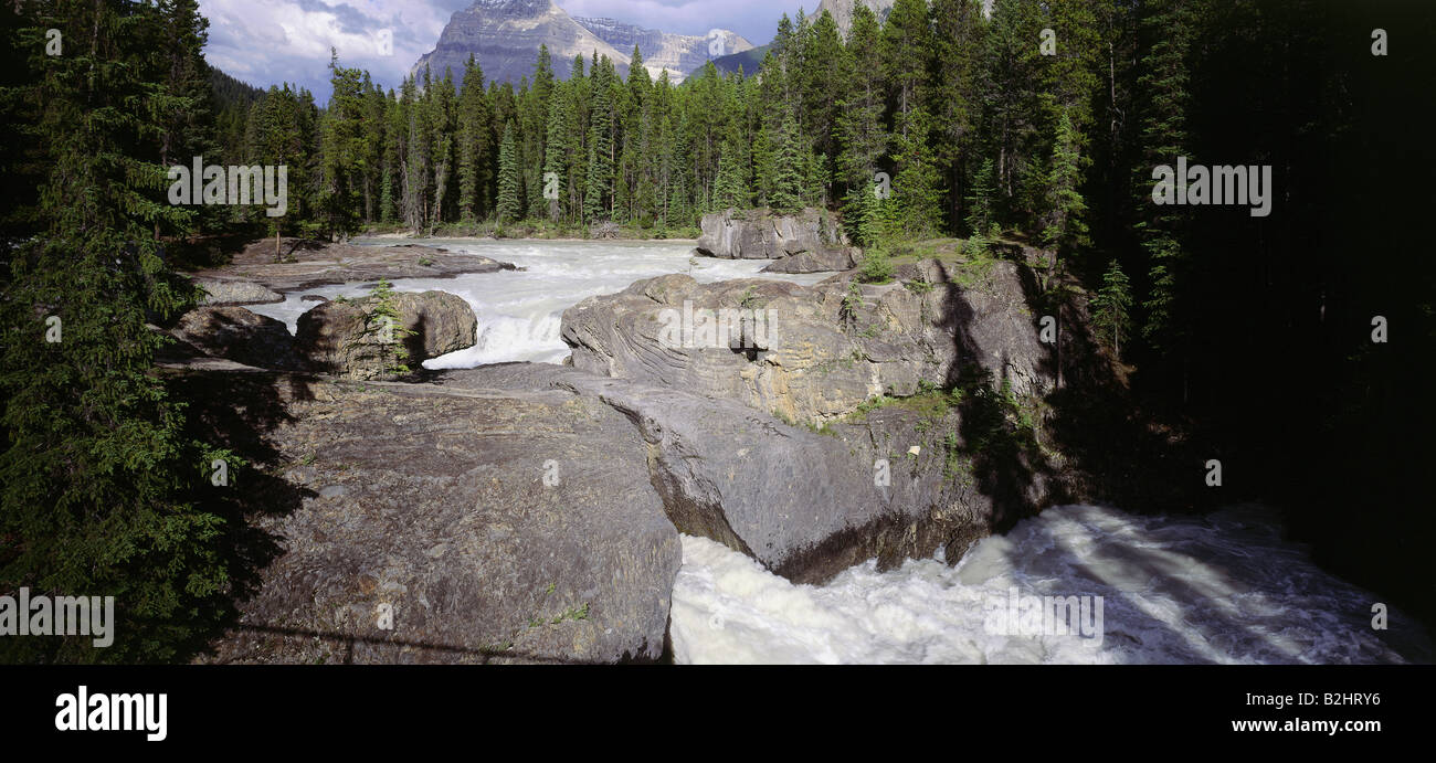 Natural bridge over kicking horse river in yoho national park hi-res ...