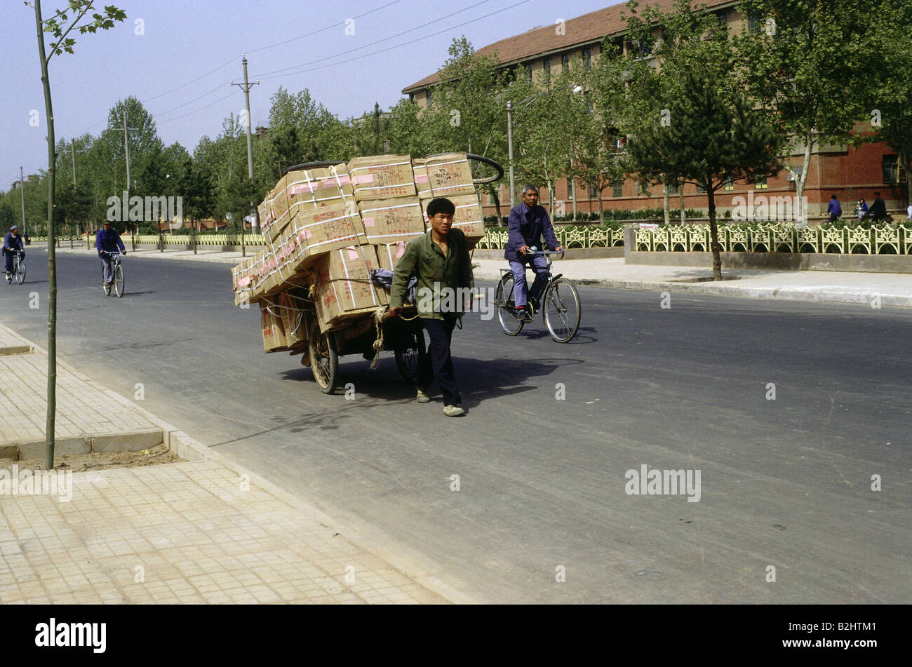 geography / travel, China, transport / transportation, cart transport ...