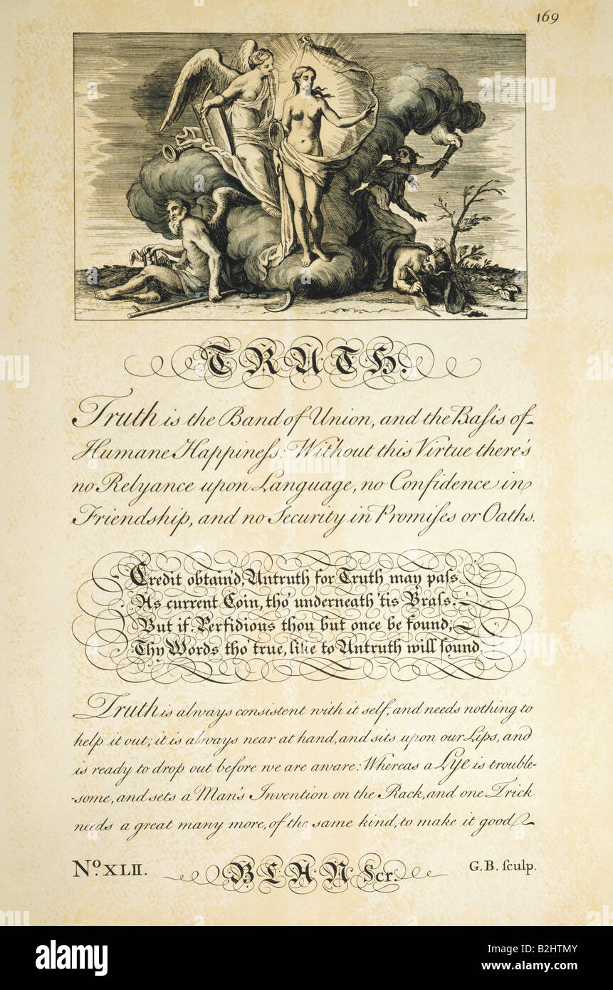 writing, scripture, handwriting by Bland, "The Truth", from "The ...