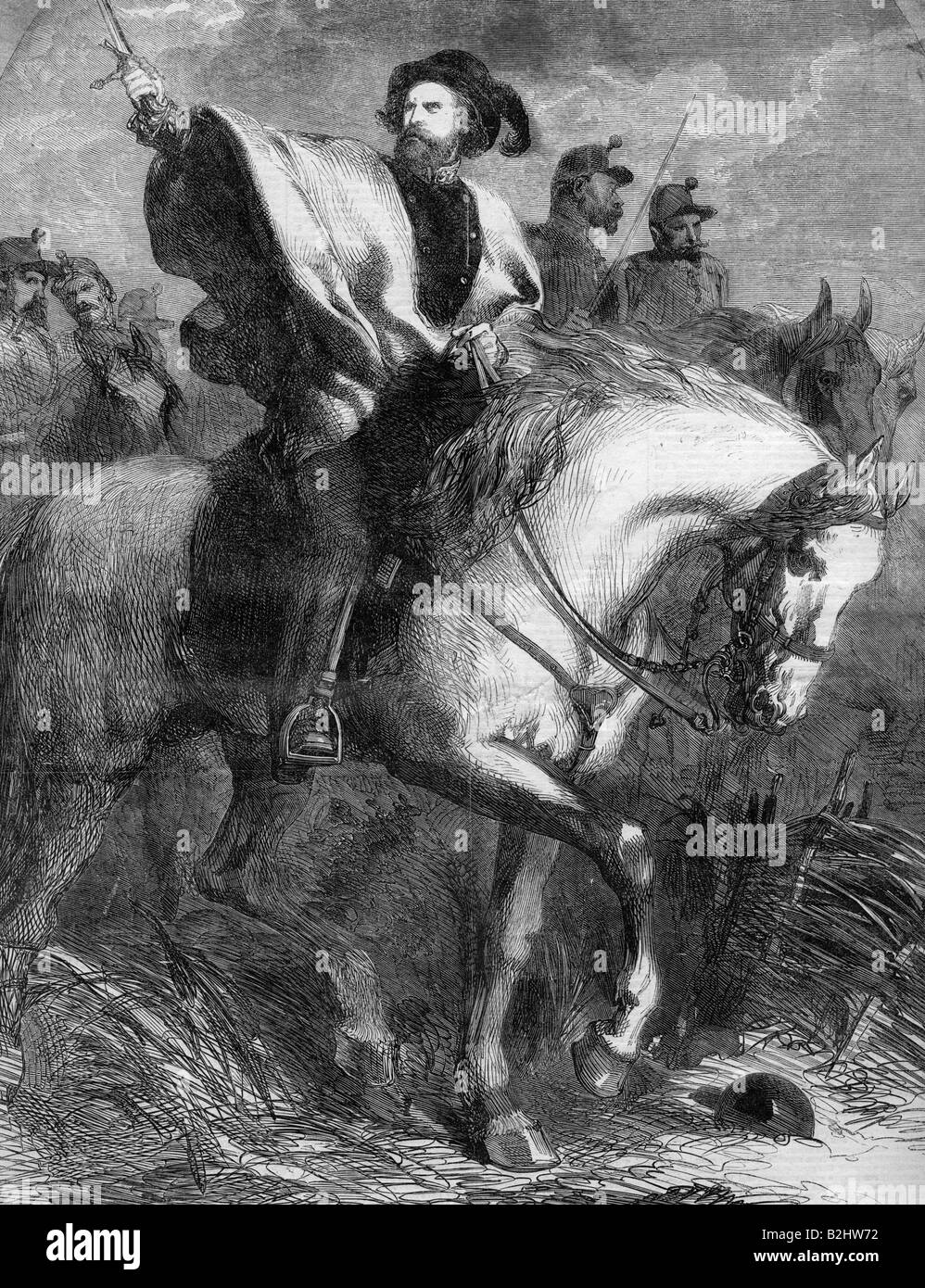 Garibaldi, Giuseppe, 4.7.1807 - 2.6.1882, Italian freedom fighter, full ...