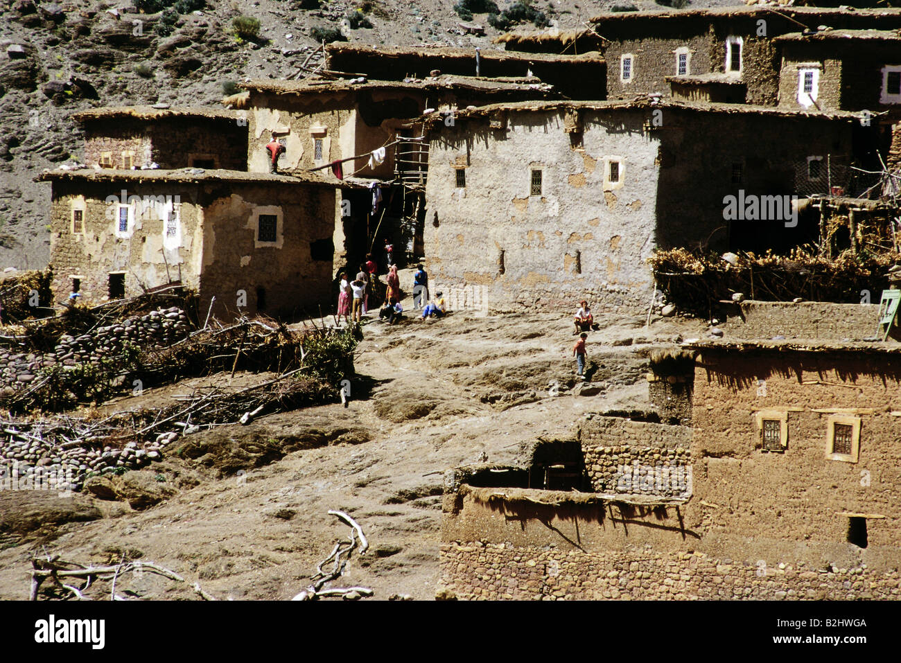 geography / travel, Morocco, Haut Atlas, village between Marrakech and ...