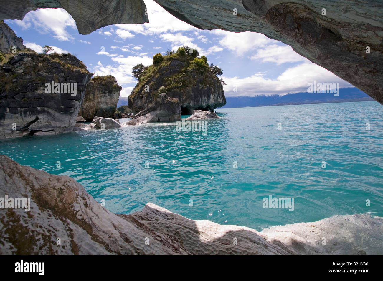 marble grotto General Carrera Lake Lago Buenos Aires Patagonia chile ...