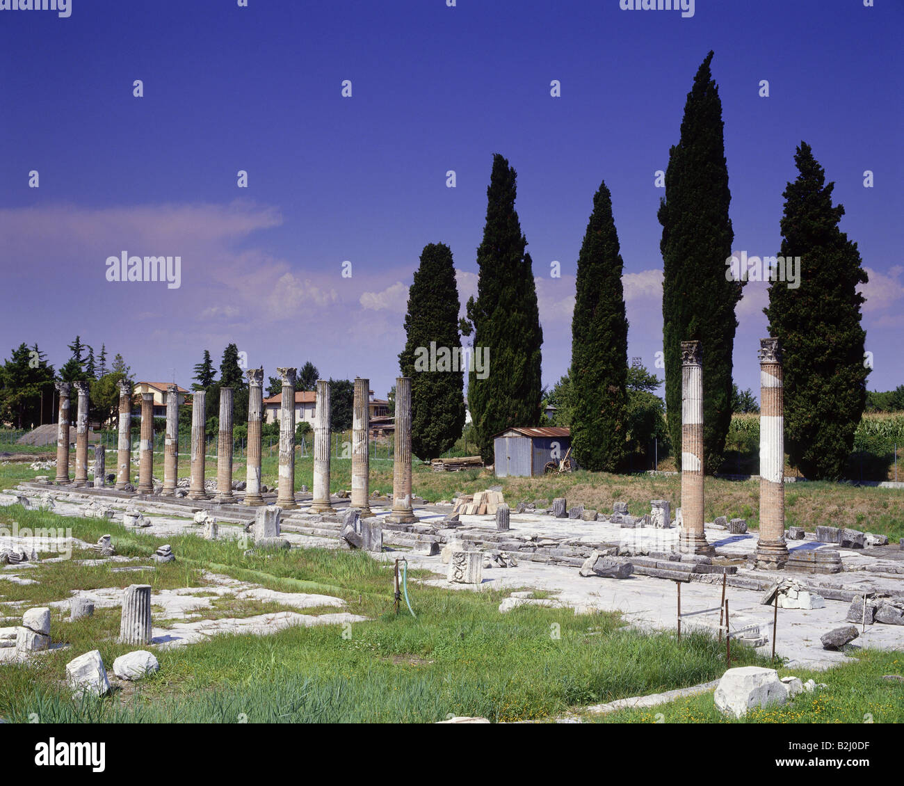 geography / travel, Italy, Aquileia, remains of Roman buildings ...