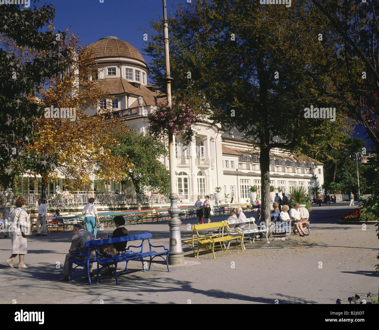 geography / travel, Italy, South Tyrol, Meran, Spa Resort, exterior ...