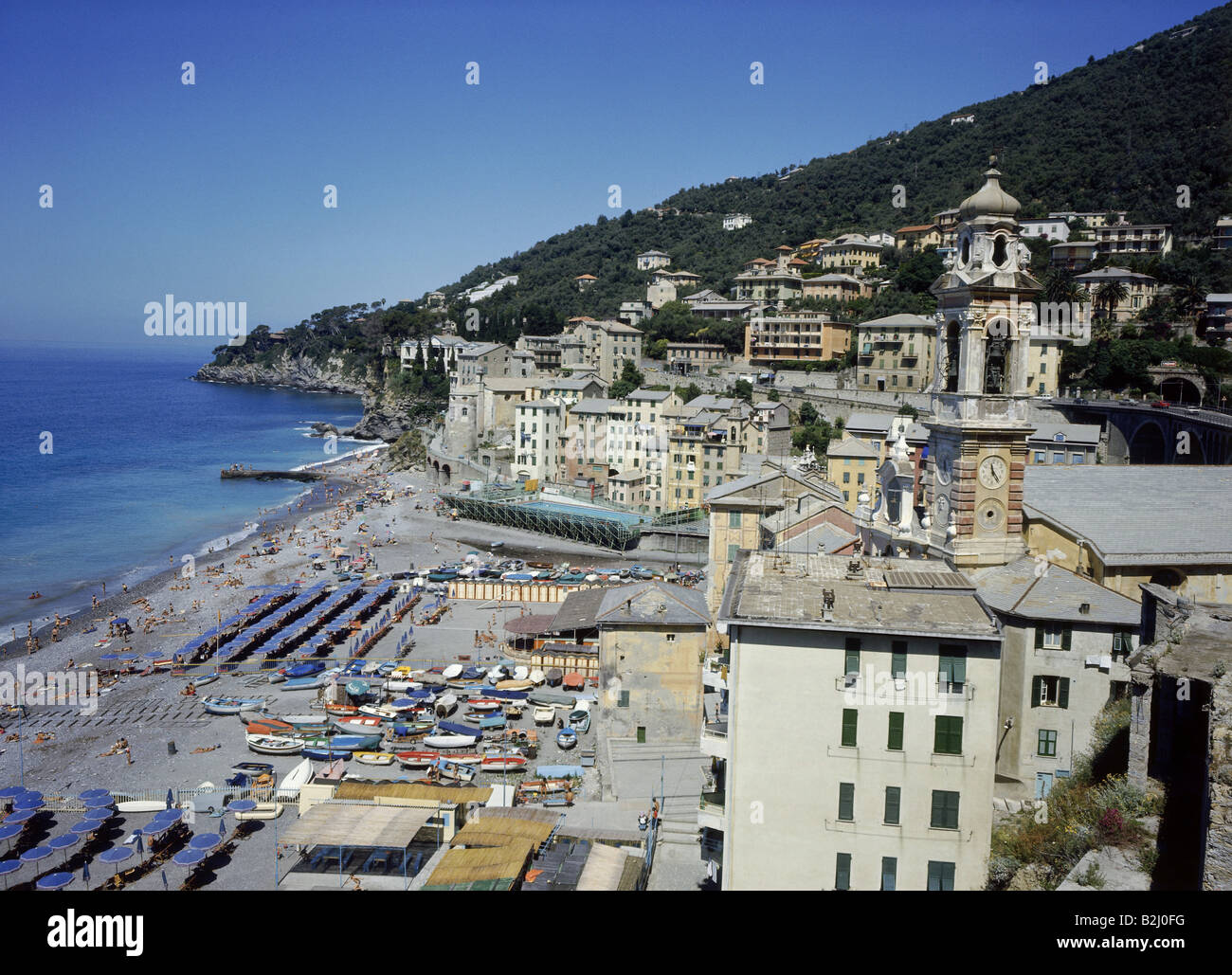 geography / travel, Italy, Sestri Levante, overviews, city, beach ...
