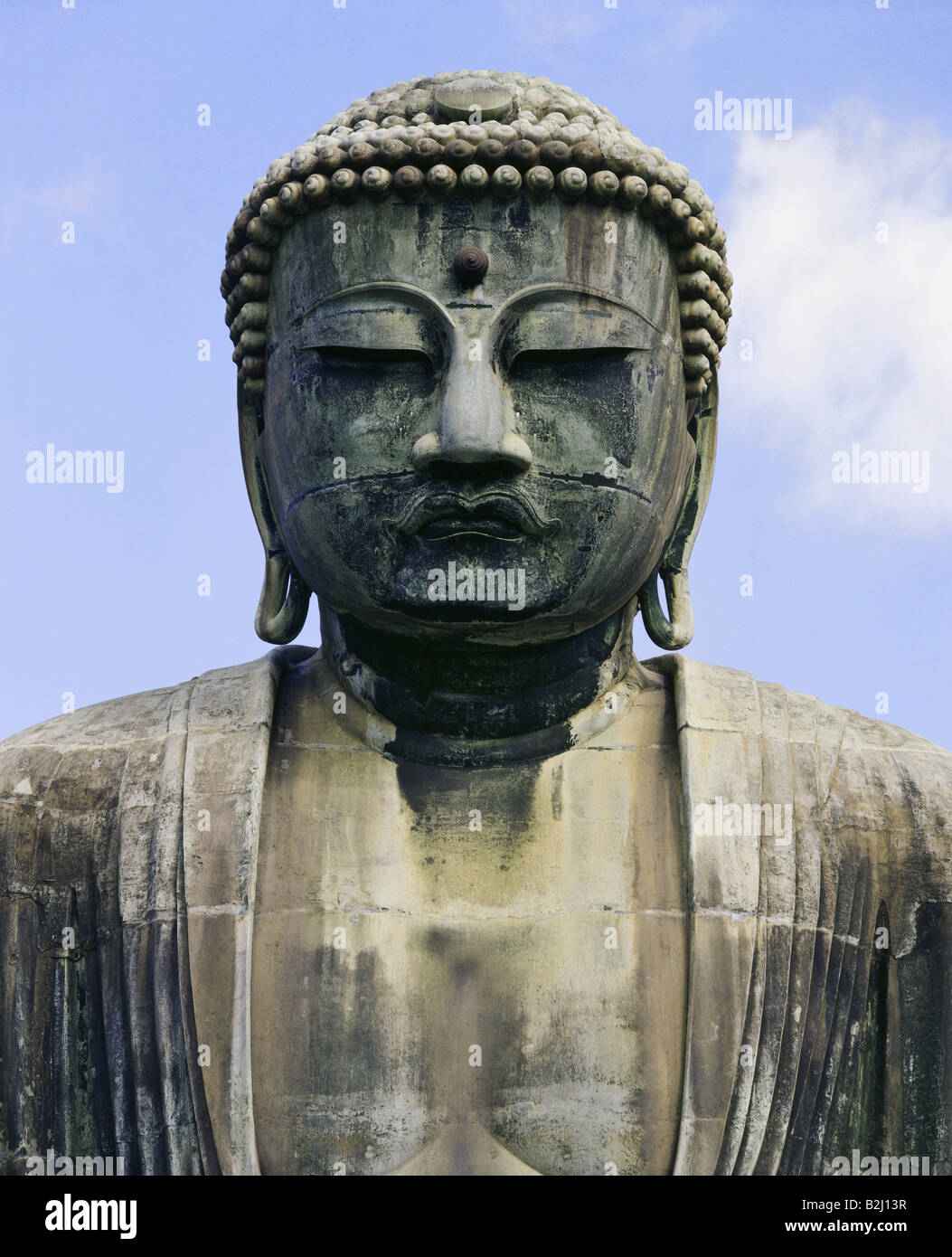 religion, buddhism, Amida Buddha, Daibutzu, Kamakura, Japan, head ...