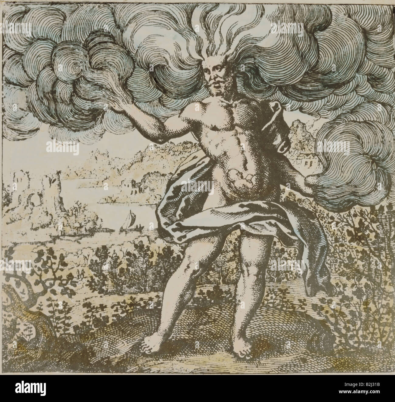 alchemy, allegory, "The Wind carried it into the belly", coloured ...