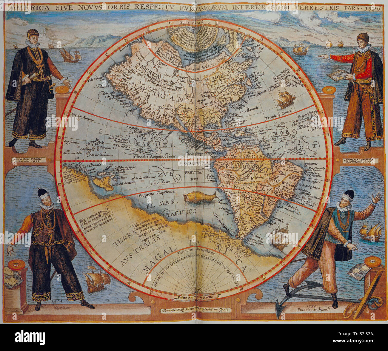 Map of america 1596 hi-res stock photography and images - Alamy