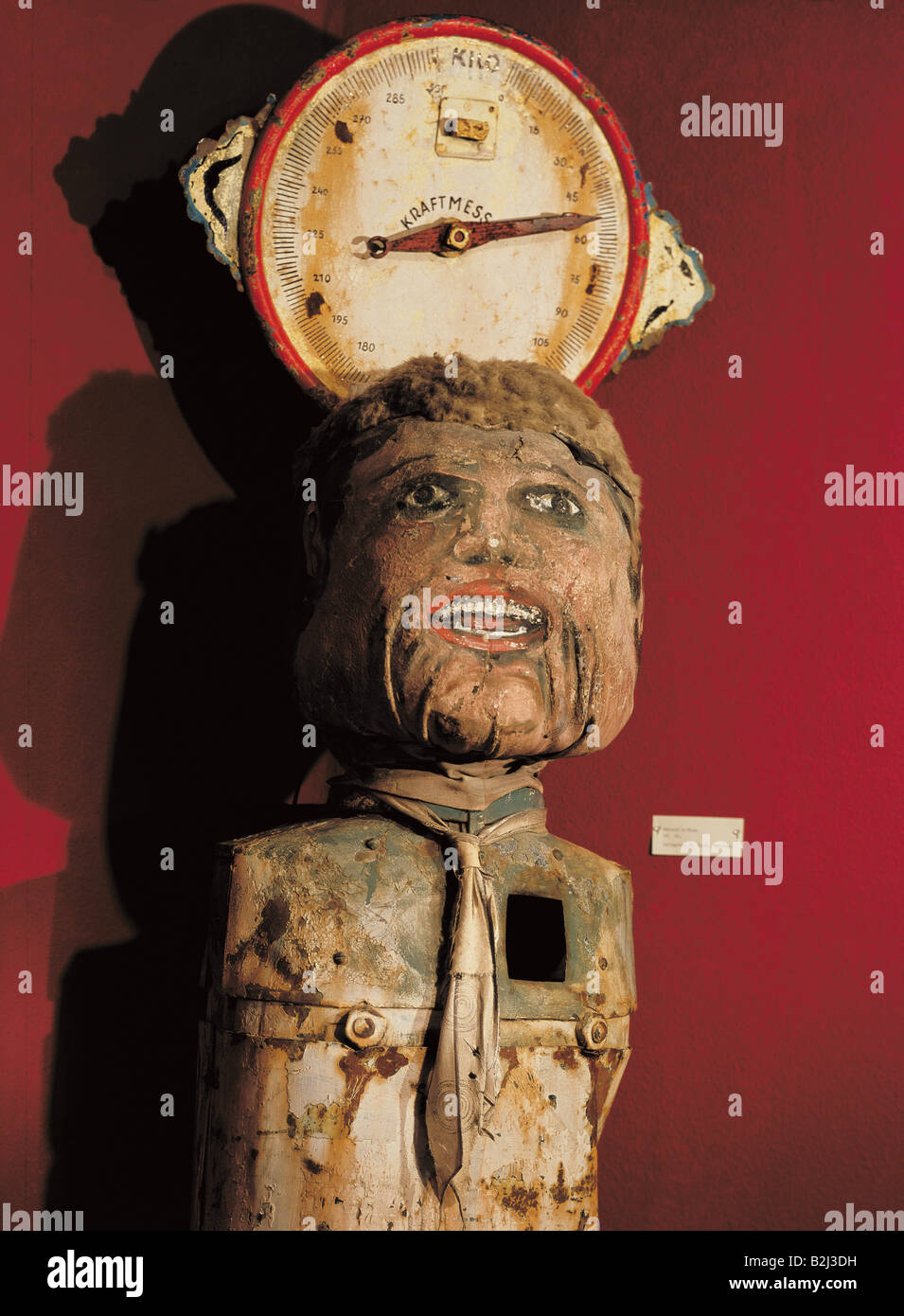 leisure / sports, fairground dummy and dynamometer, Southern Germany ...