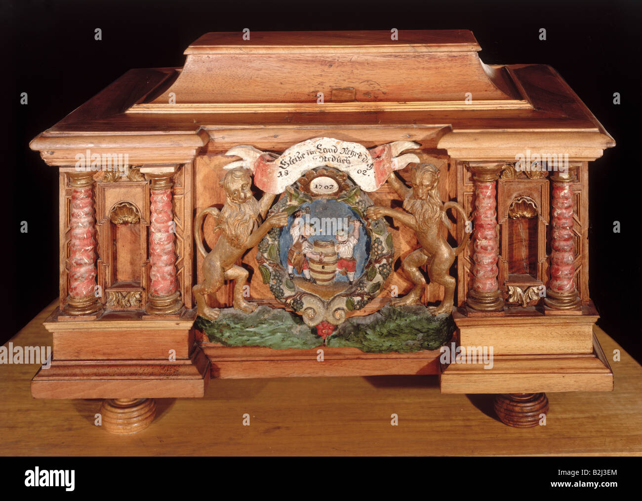 people, professions, cooper, guild coffer, Memmingen, 1702 Stock Photo ...