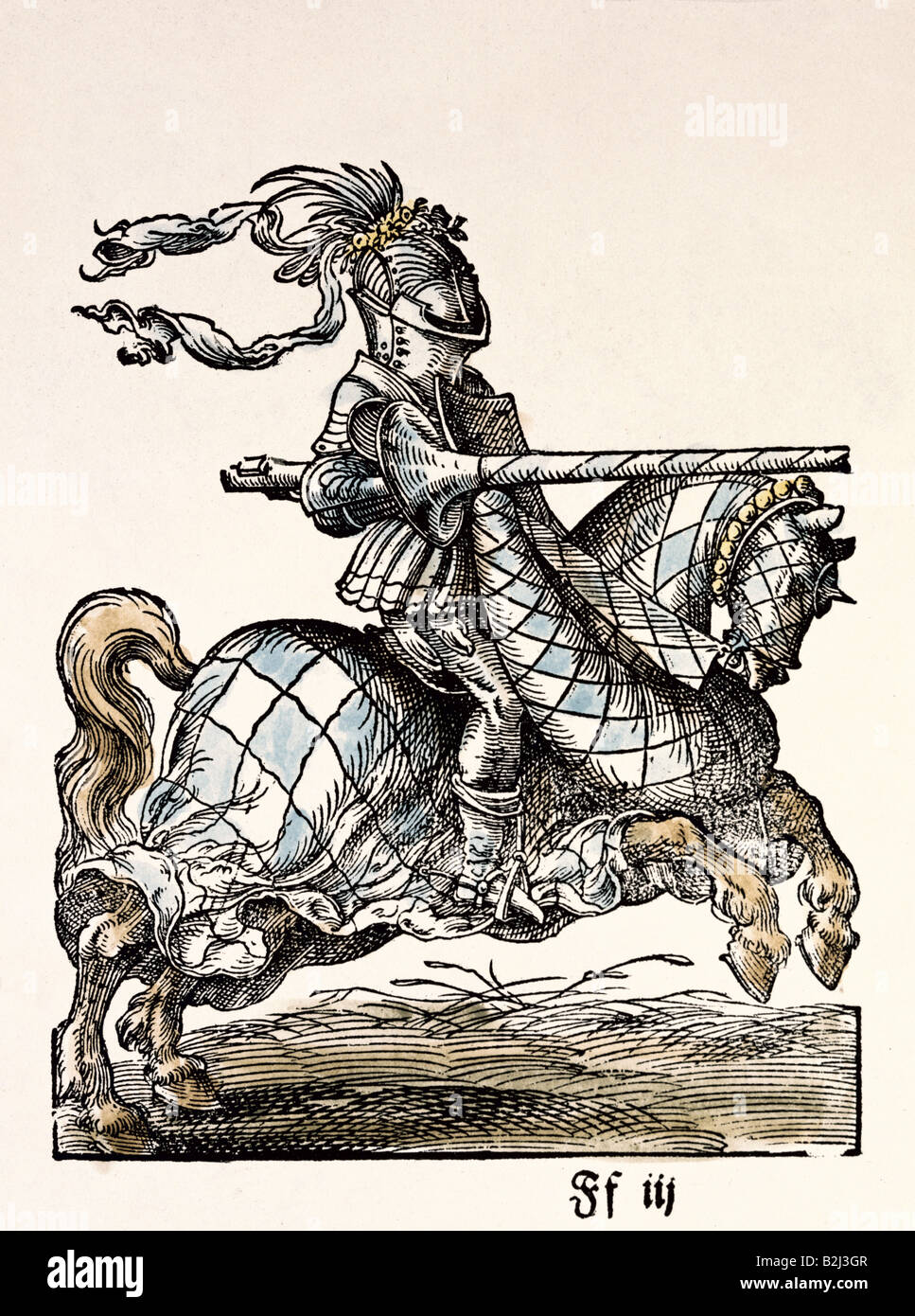 military, knights, knight, woodcut, coloured, by Jost Amman (1539 ...