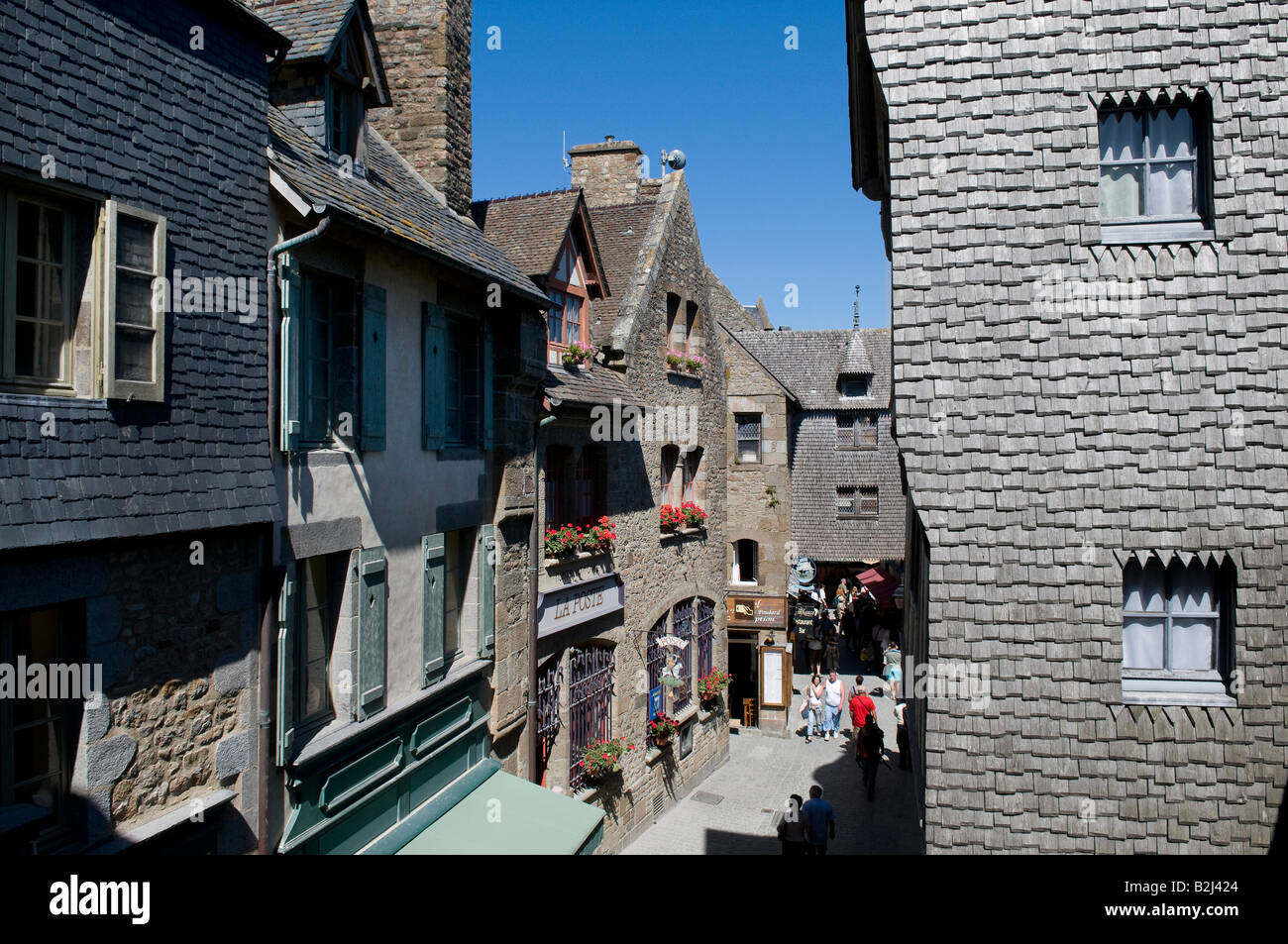 medieval french architecture, mont st michel, normandy, france Stock ...