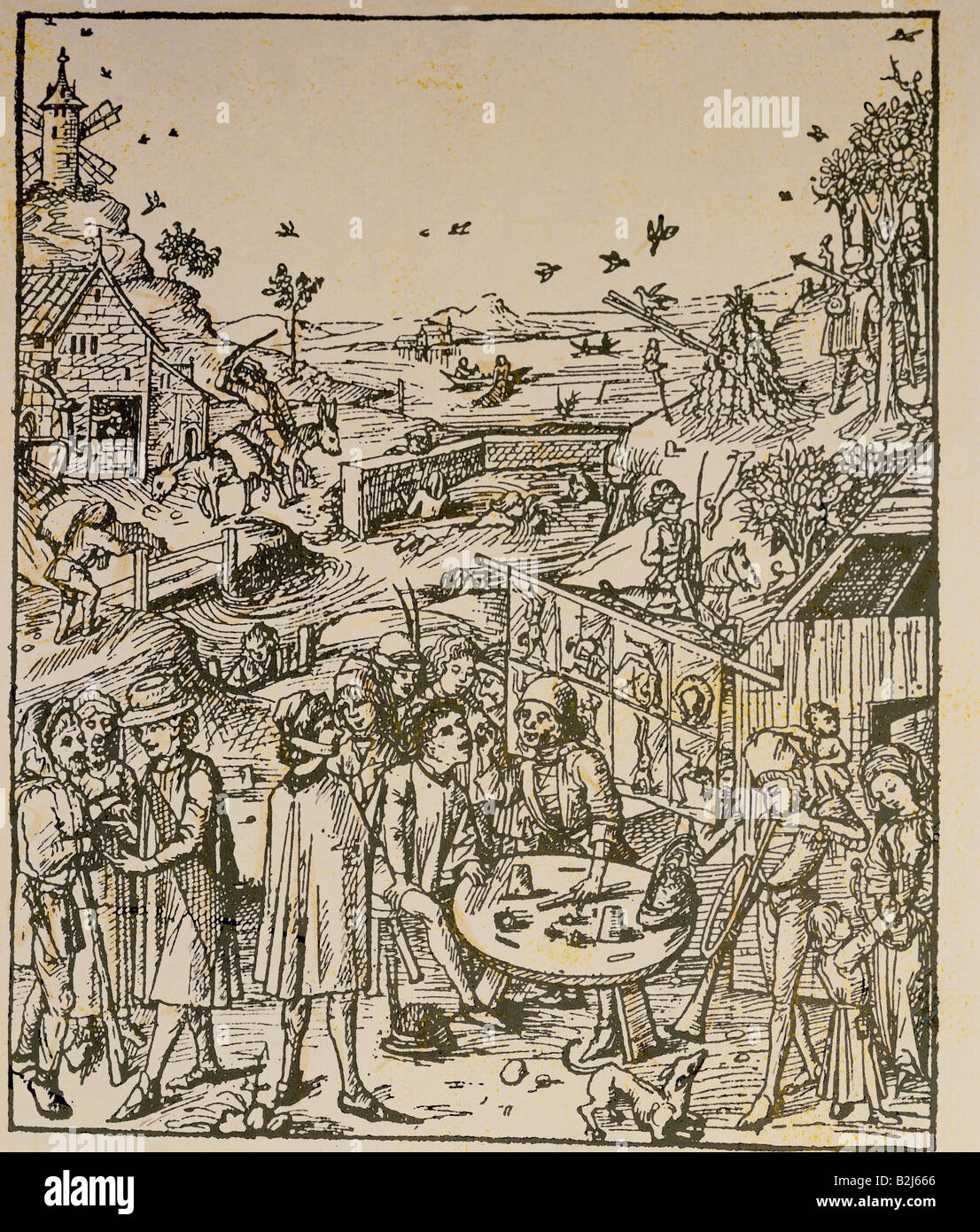 circus, showmen, juggler, pen drawing, past 1480 Stock Photo - Alamy