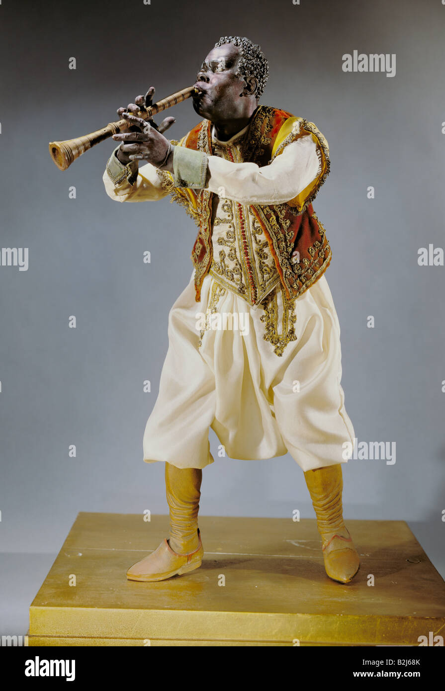 Christmas, cribs, nativity scene, figures, musician with shawm, "Palace Crib", Naples, Italy ...