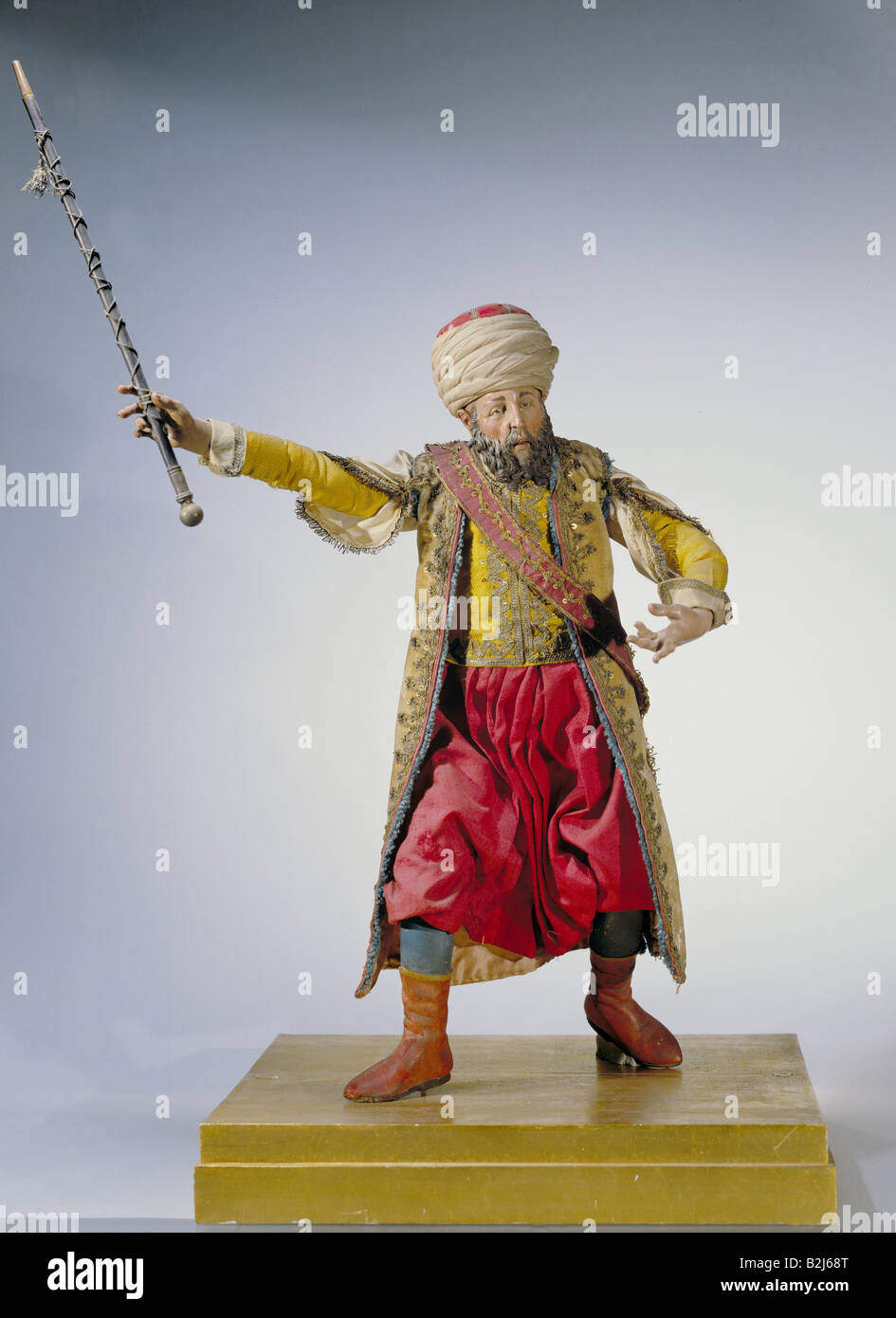 Christmas, cribs, nativity scene, figures, moorish drum major, "Palace Crib", Naples, Italy ...