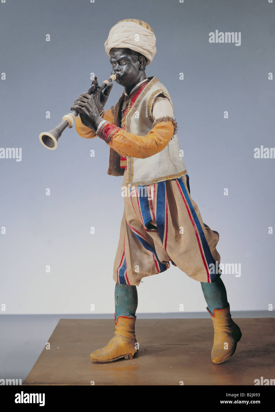 Christmas, cribs, nativity scene, figures, musician with shawm, "Palace Crib", Naples, Italy ...