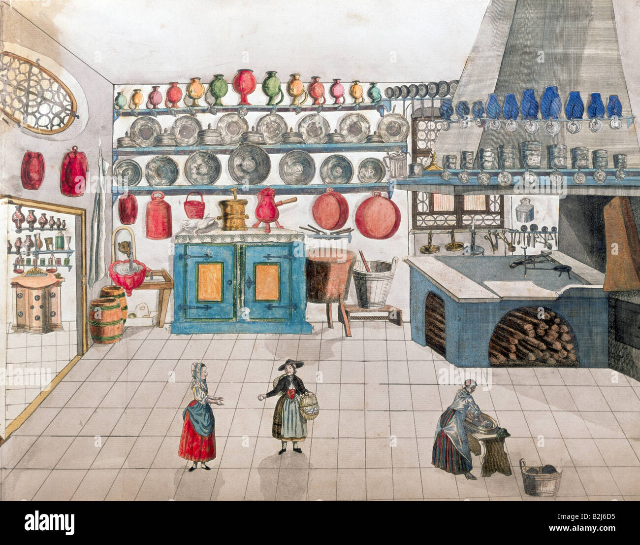 Cooking kitchen 18th hi-res stock photography and images - Alamy