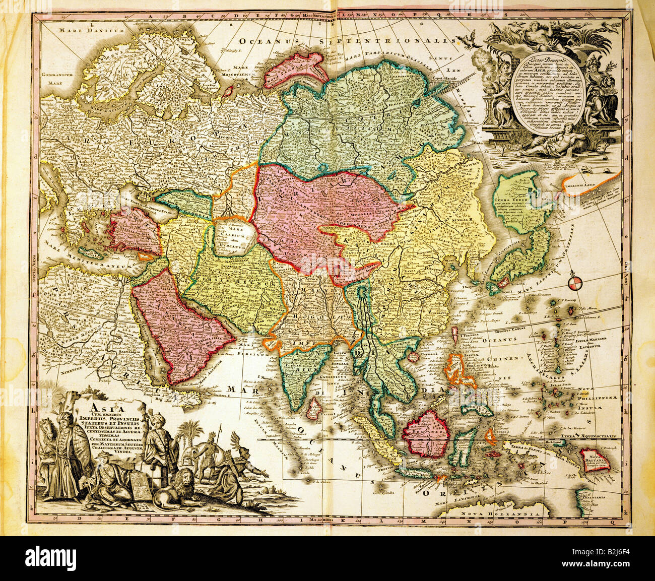 cartography, maps, Asia, coloured copper engraving, "Atlas Novus" by ...
