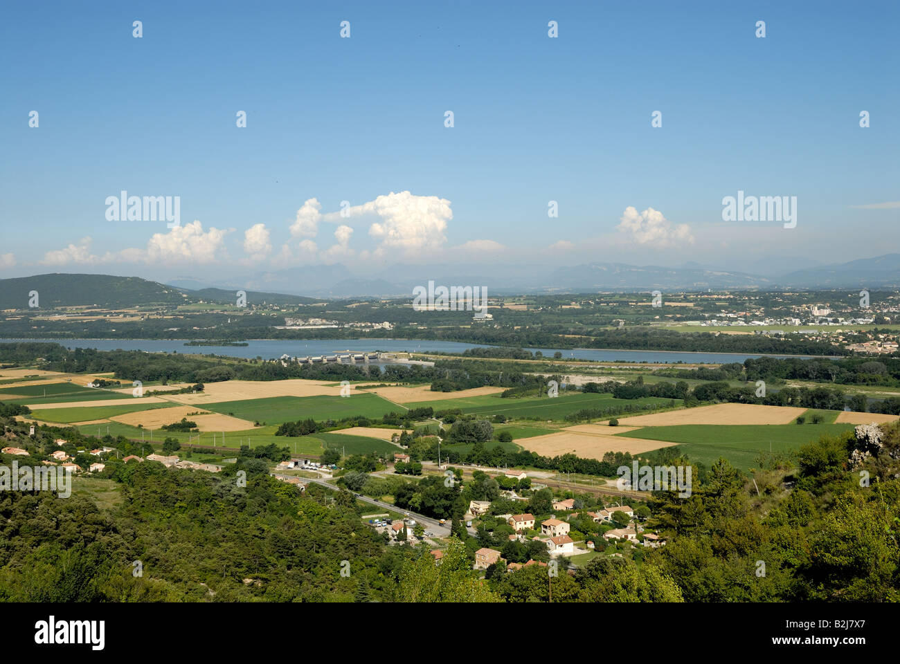 Rhone river aerial view hi-res stock photography and images - Alamy