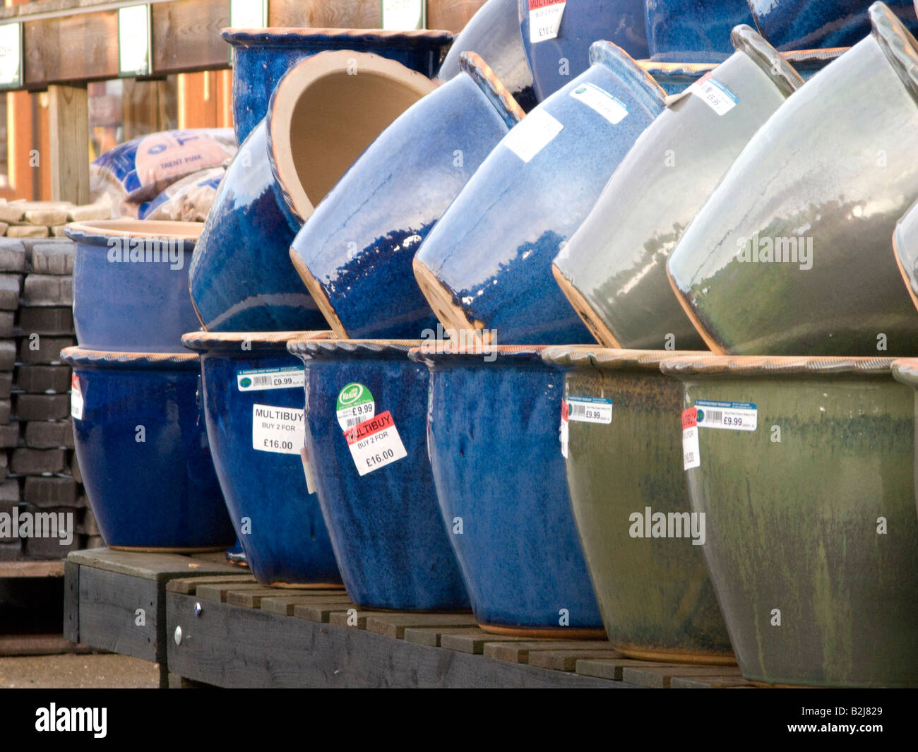 Pots on display Stock Photo - Alamy