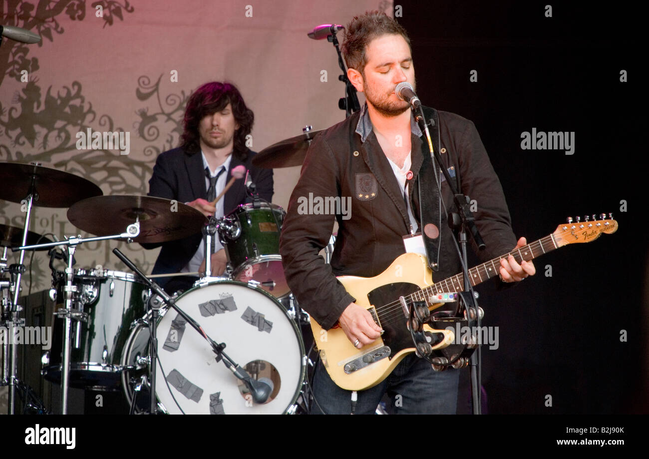 Tom Baxter performs at The Cornbury Festival, Oxfordshire in July 2008 ...