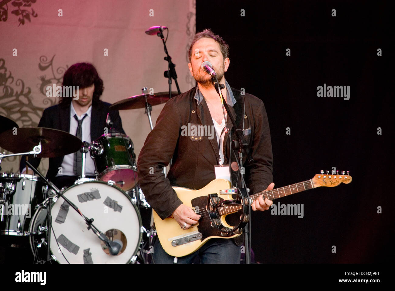 Tom Baxter performs at The Cornbury Festival, Oxfordshire in July 2008 ...