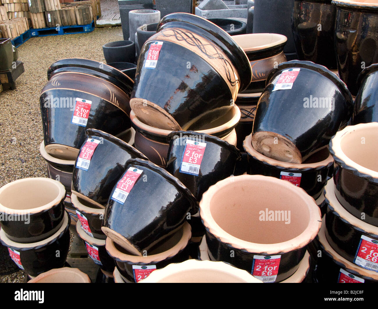 Pots on display Stock Photo - Alamy