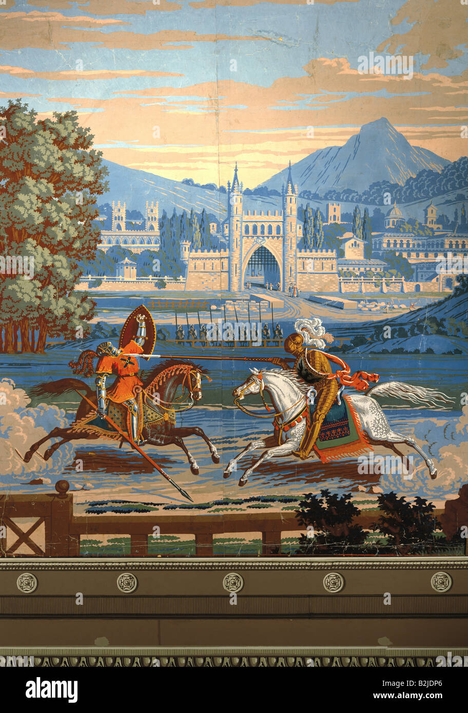 Medieval tournament painting hi-res stock photography and images - Alamy