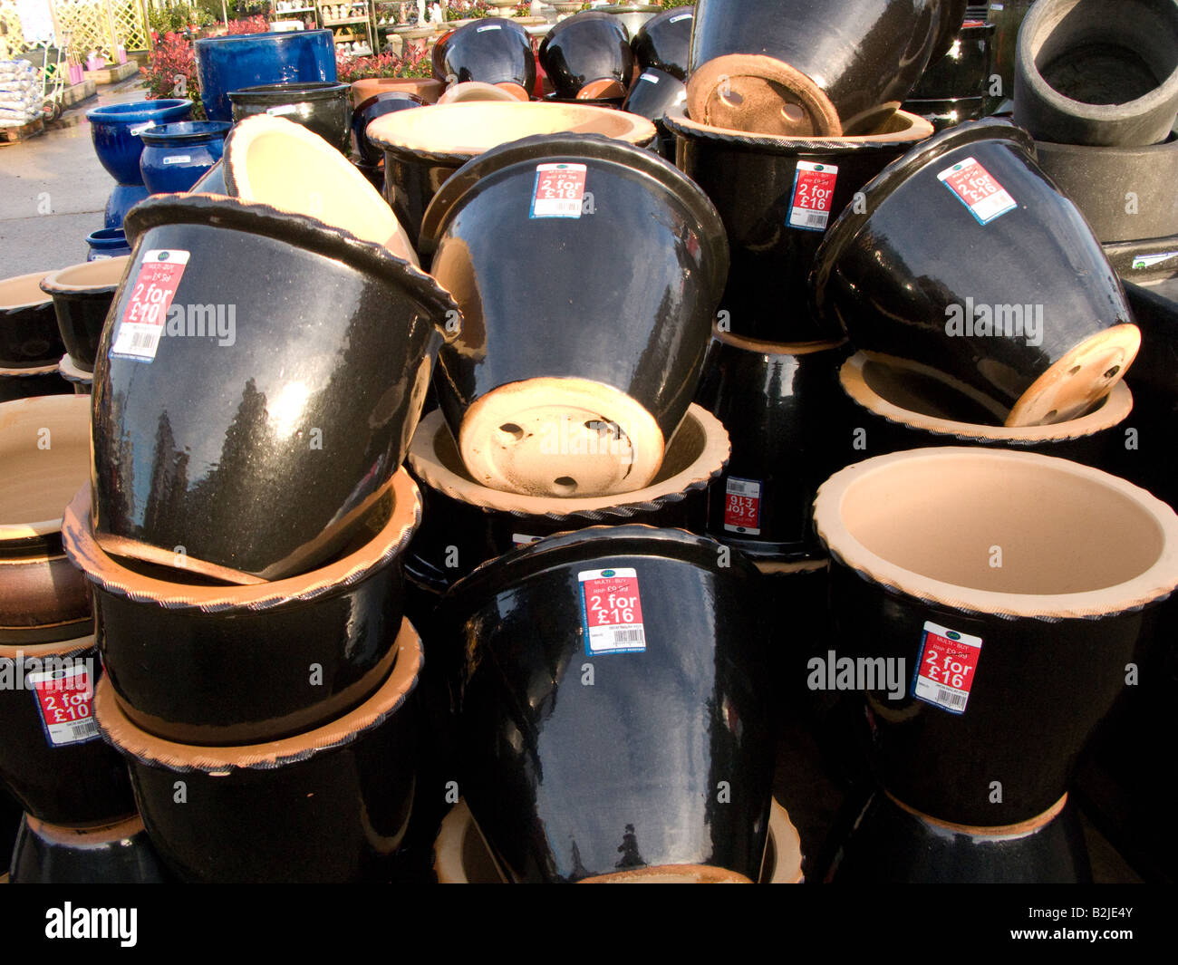 Pots on display Stock Photo - Alamy