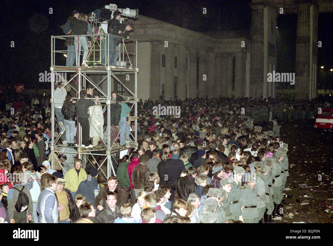 Germany, reunification, fall of the Berlin Wall, New YearS s Eve at ...