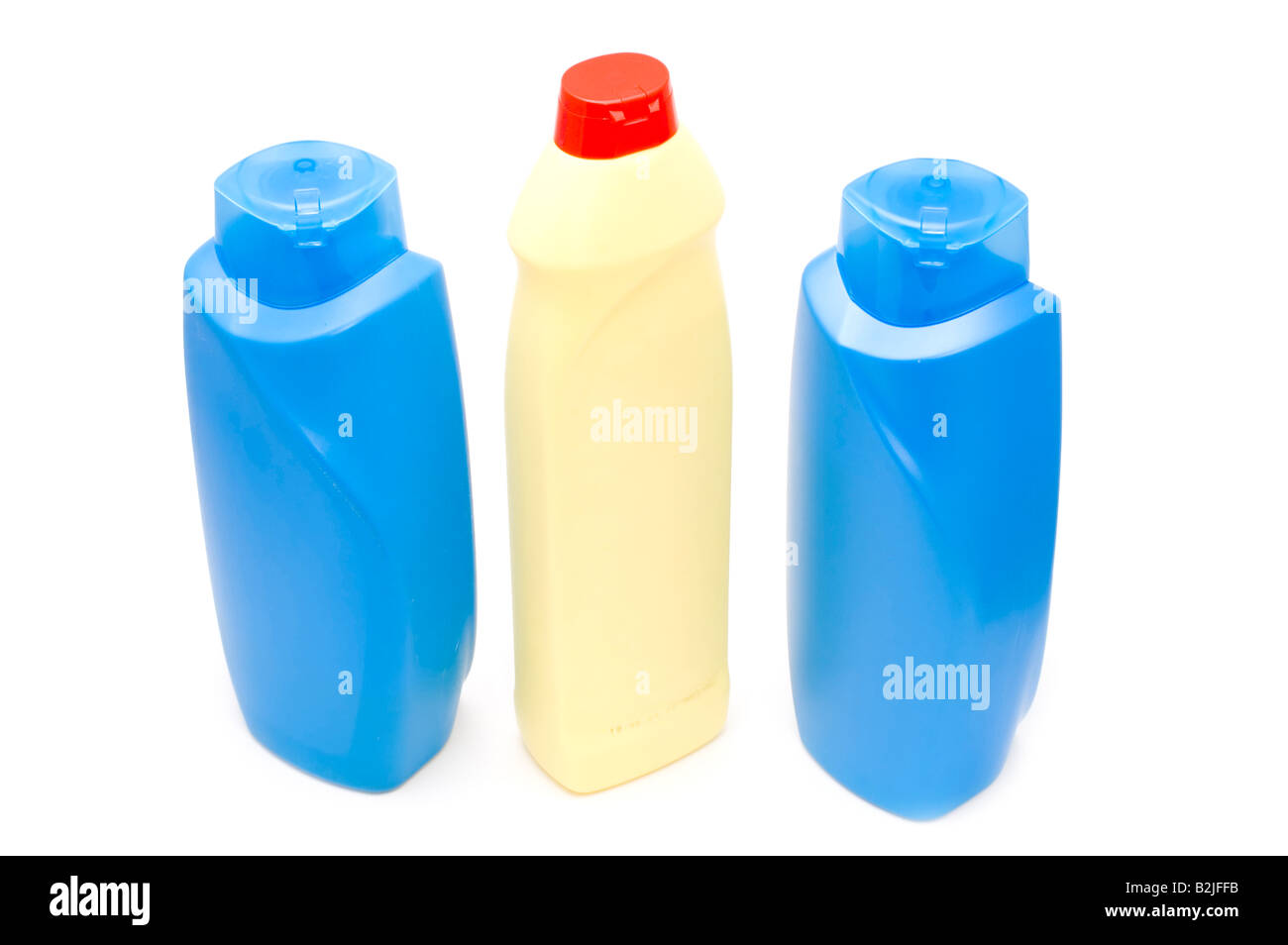 object on white kitchen utensil Blue plastic bottle Stock Photo - Alamy