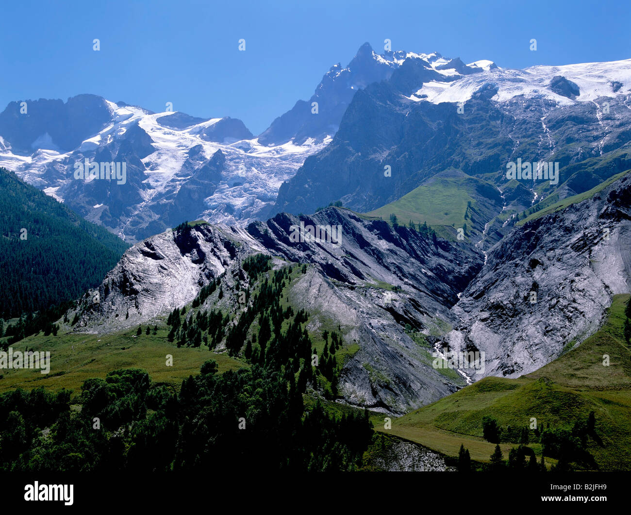 france alps provence view from the summit of the col du galibier france ...