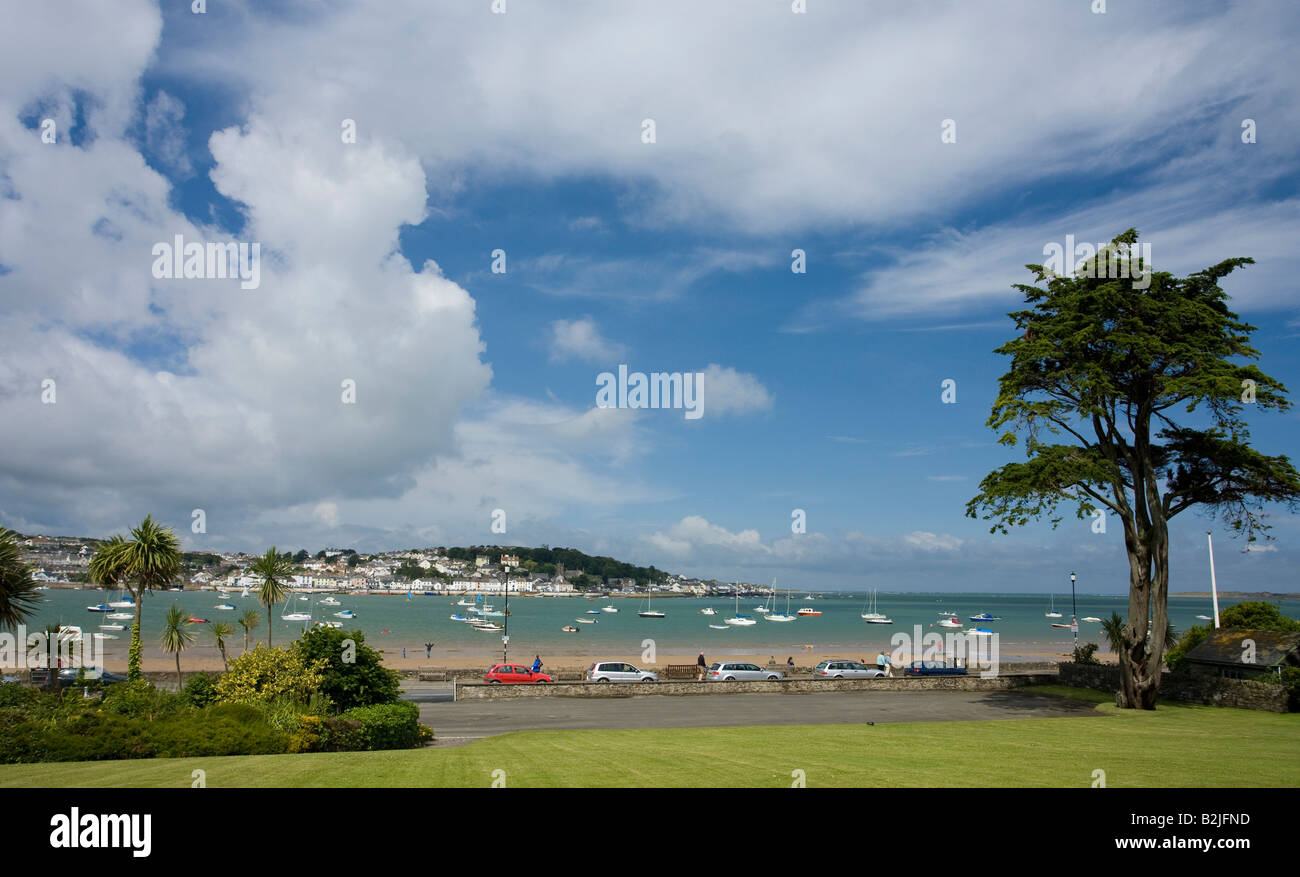 Beach and estuary at Instow in summer sunshine near Barnstaple North ...