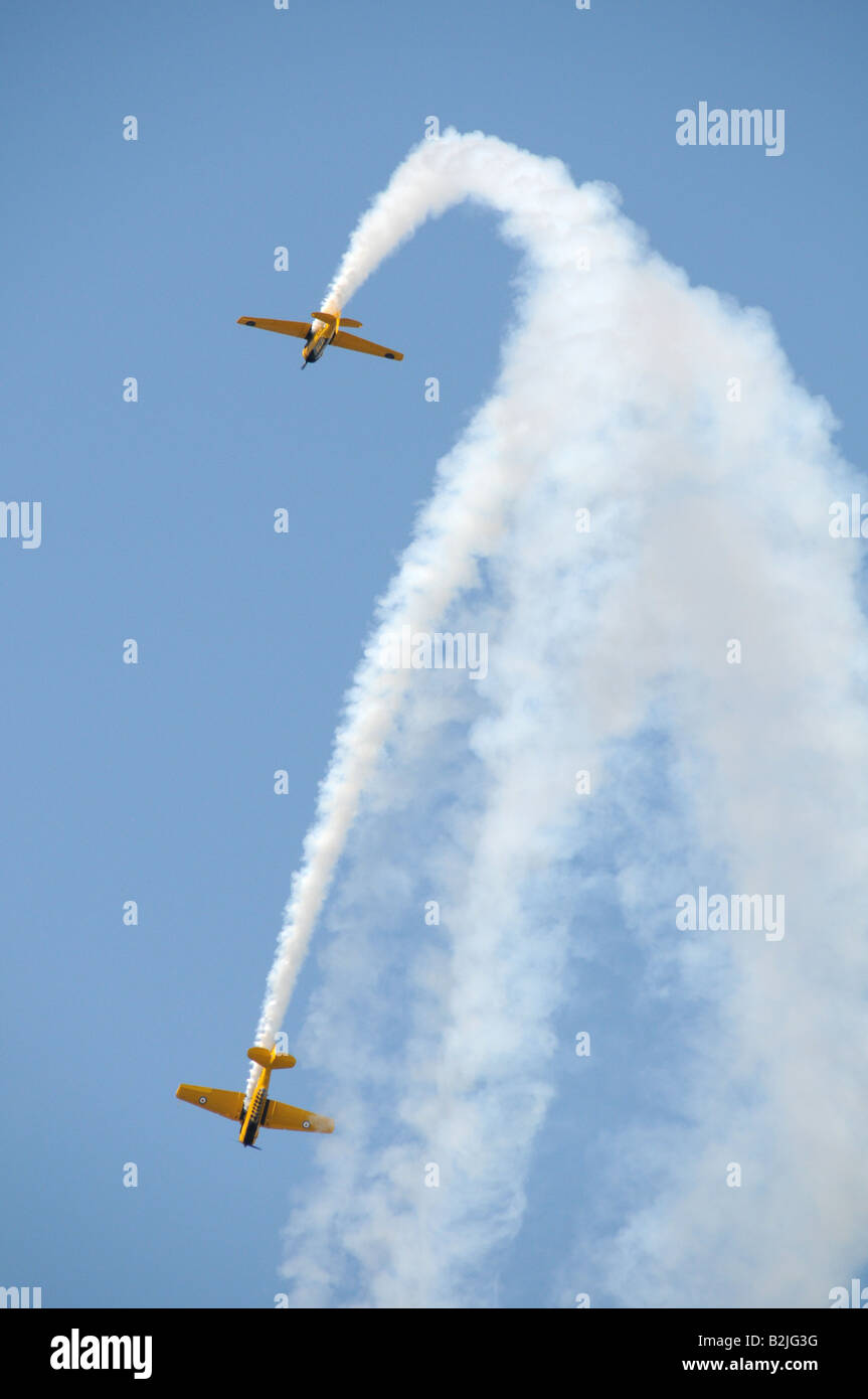 The Canadian Harvard Aerobatic Team at the Rochester NY International ...