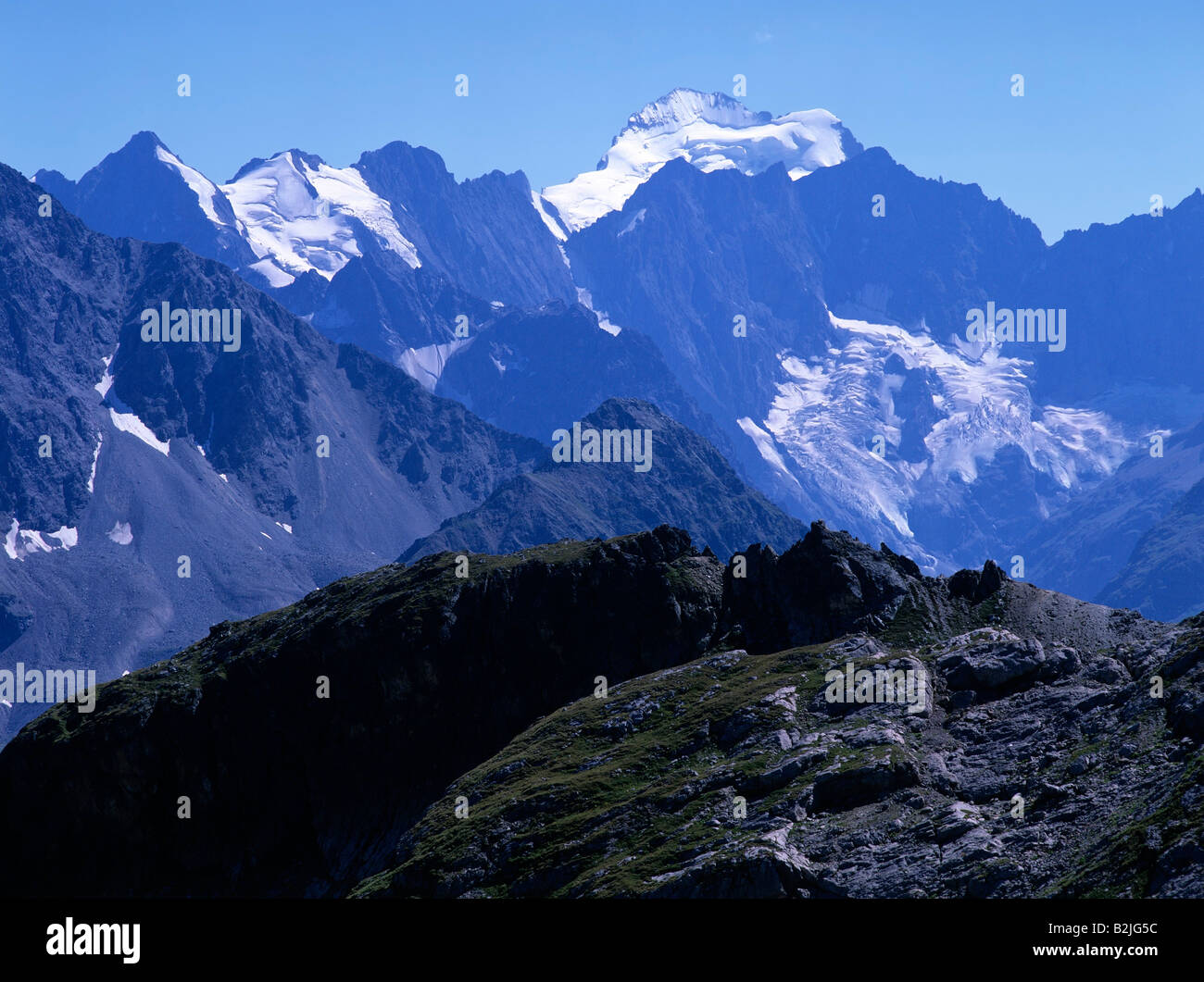 france alps provence view from the summit of the col du galibier france ...