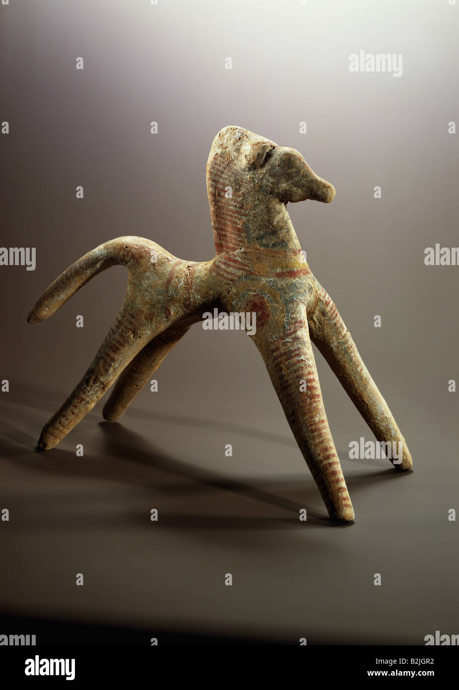 fine arts, ancient world, Greece, horse figure in geometric style ...