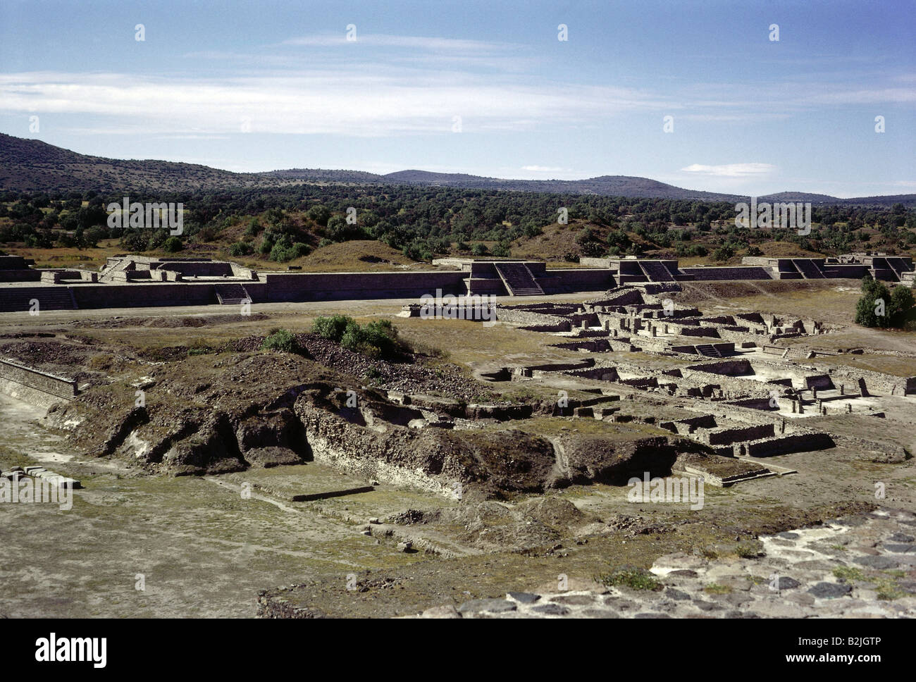 geography / travel, Mexico, Teotihuacan, Aztecs-town, city view ...