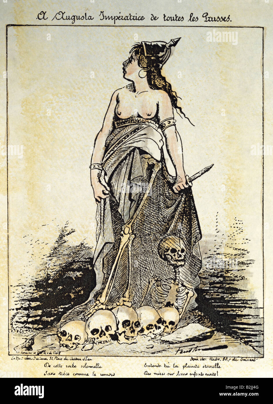 people, women, 19th century, "A Augusta Imperatrice de toutes les ...