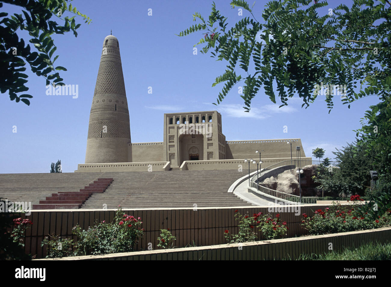 Emin minaret Sugongta Decorated stone tower mosque Built in 1770s ...