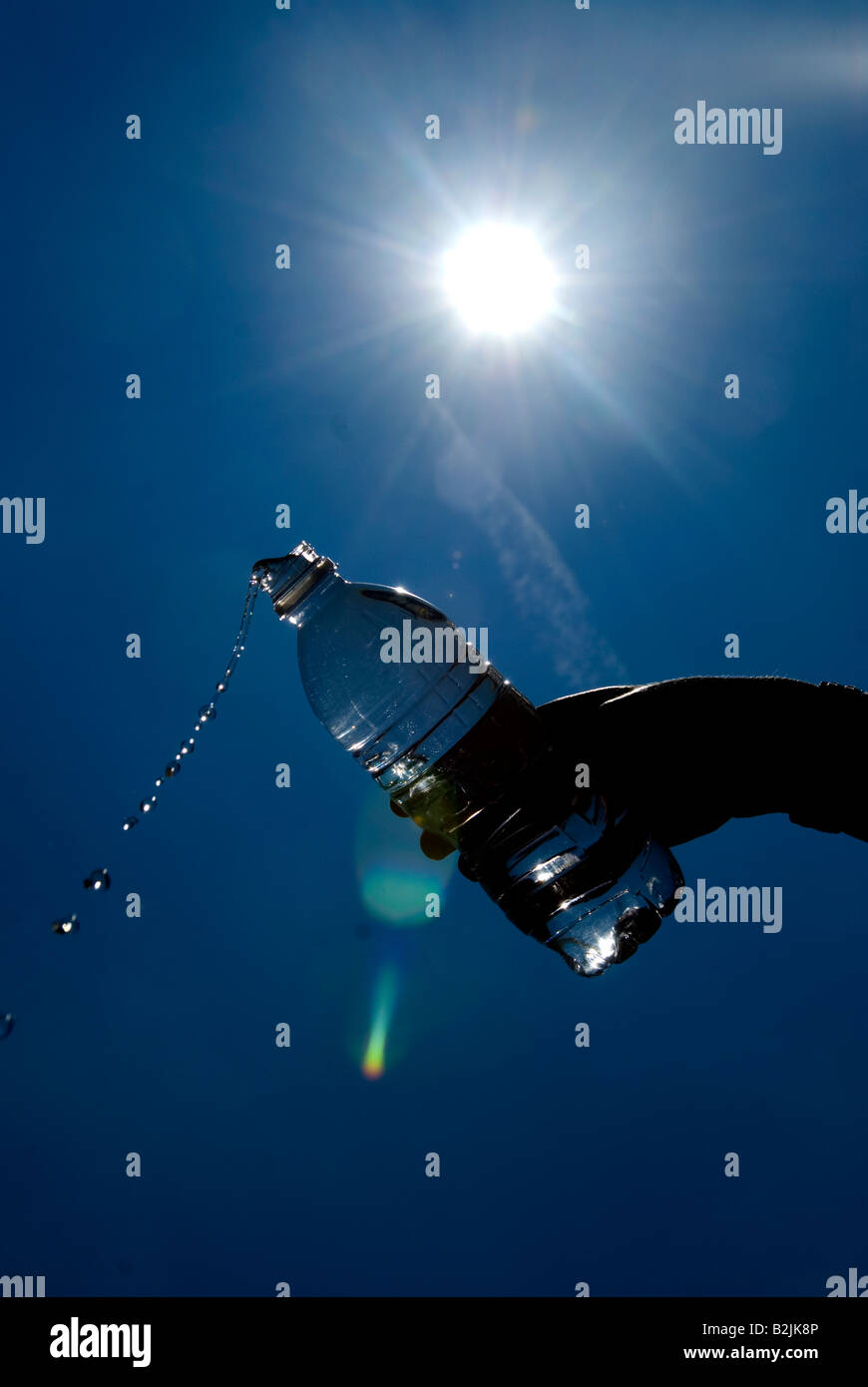 A bottle of water against on a hot summer day Stock Photo - Alamy