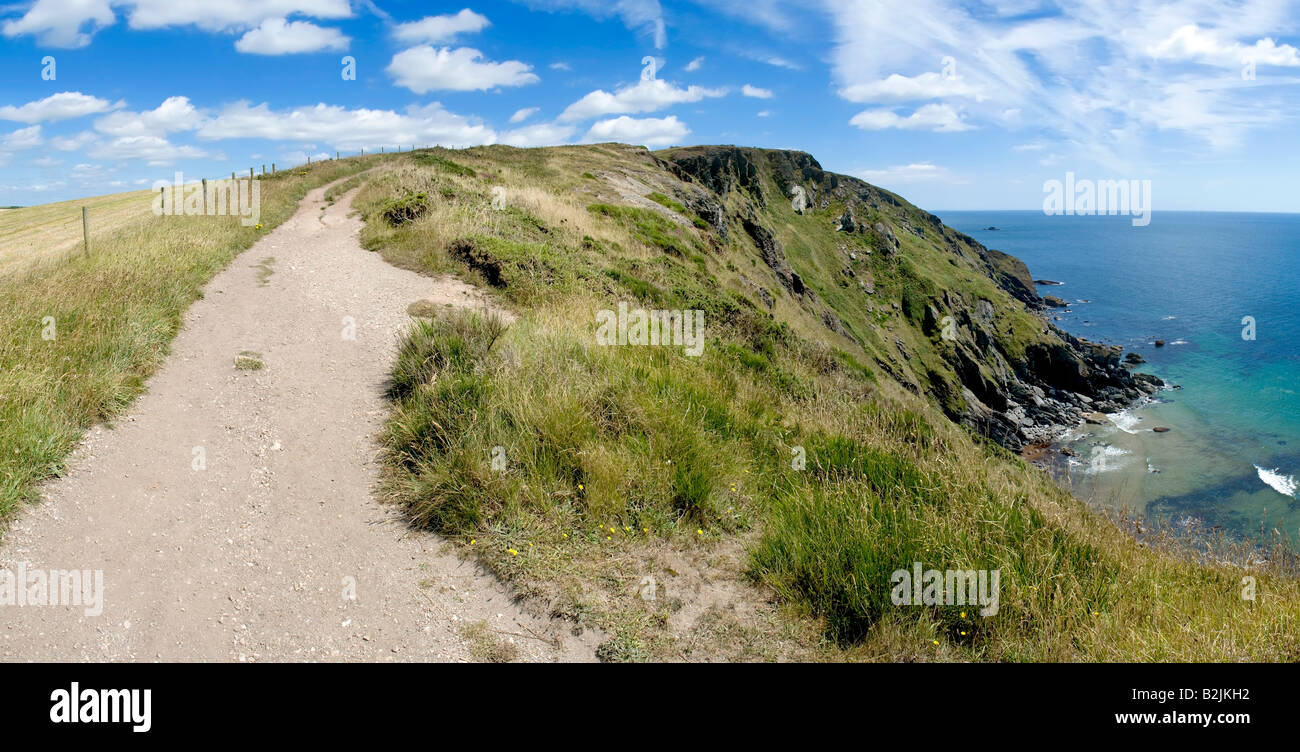 the cliffs at bolberry down on the south west devon coast coast path ...